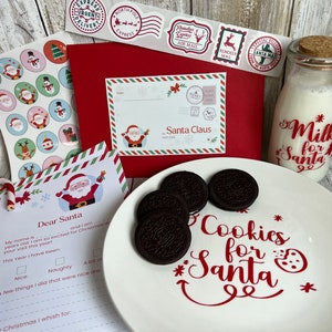 Santa Letter Kit, Letter to Santa, Cookies for Santa, Milk for Santa ...