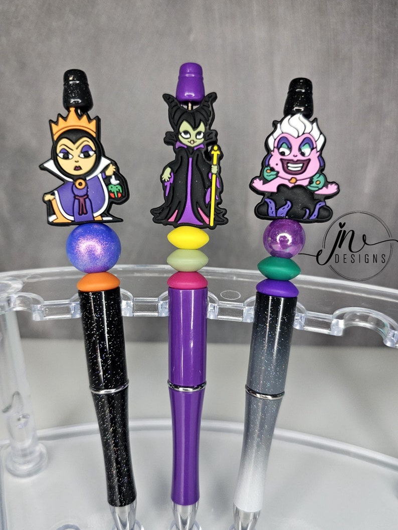Beaded Pen - Villains | Evil Queen | Maleficent | Ursula - Etsy