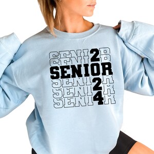 Senior 2024 Sweatshirt, High School College Graduate Sweatshirt, Groovy ...