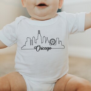 Family Matching Hoodie Chicago Skyline Tee Chicago Baby - Etsy