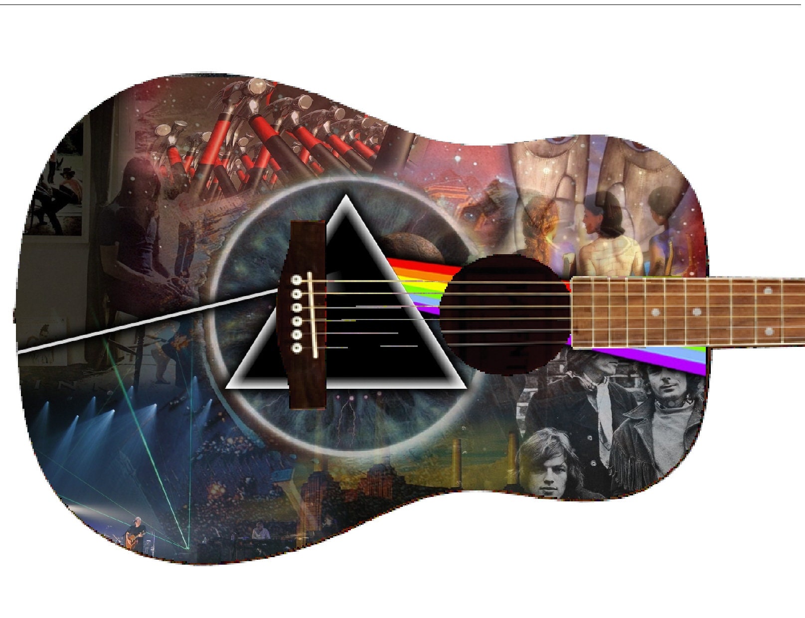 Pink Floyd Custom Guitar - Etsy