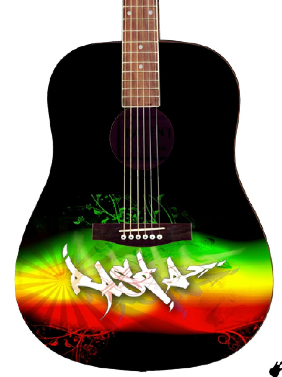 Rasta Custom Guitar - Etsy