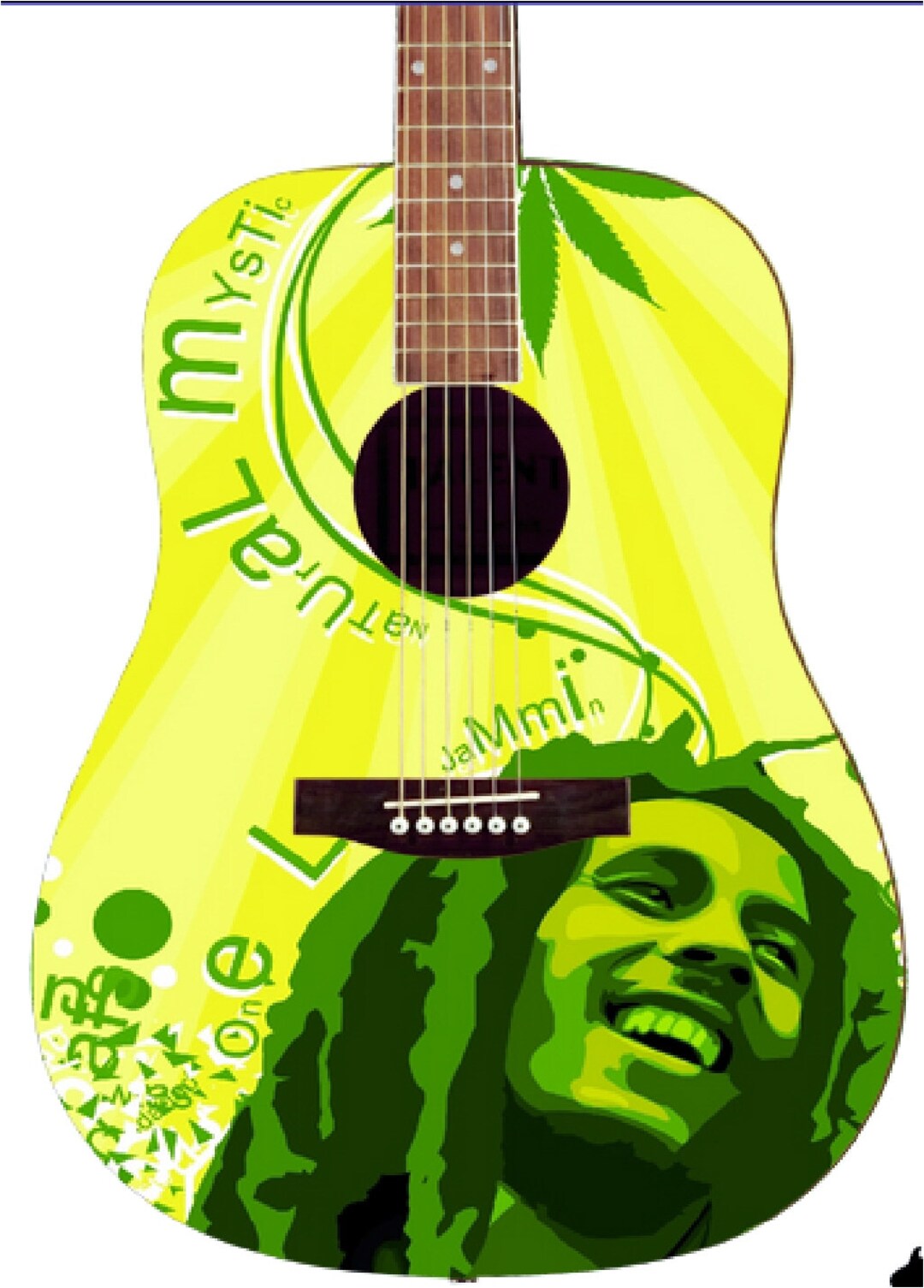 Bob Marley Custom Guitar - Etsy