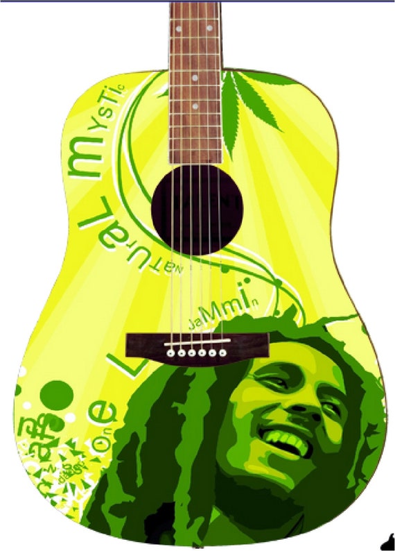 Bob Marley Custom Guitar | Etsy