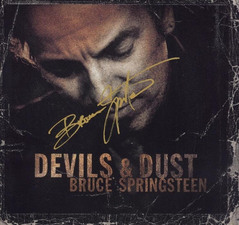 Bruce Springsteen Autographed LP Devils & Dust - Etsy