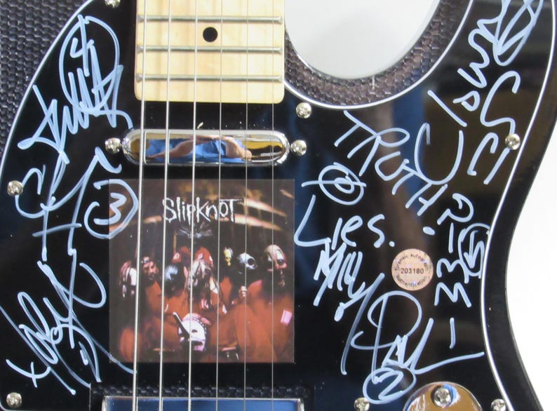Slipknot Autographed Guitar - Etsy