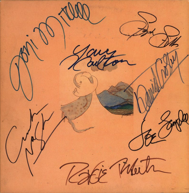 Joni Mitchell Autographed LP Court and Spark - Etsy