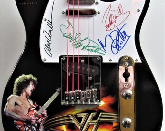 Signed Eddie Van Halen PHOTO With COA Autographed Guitar - Etsy