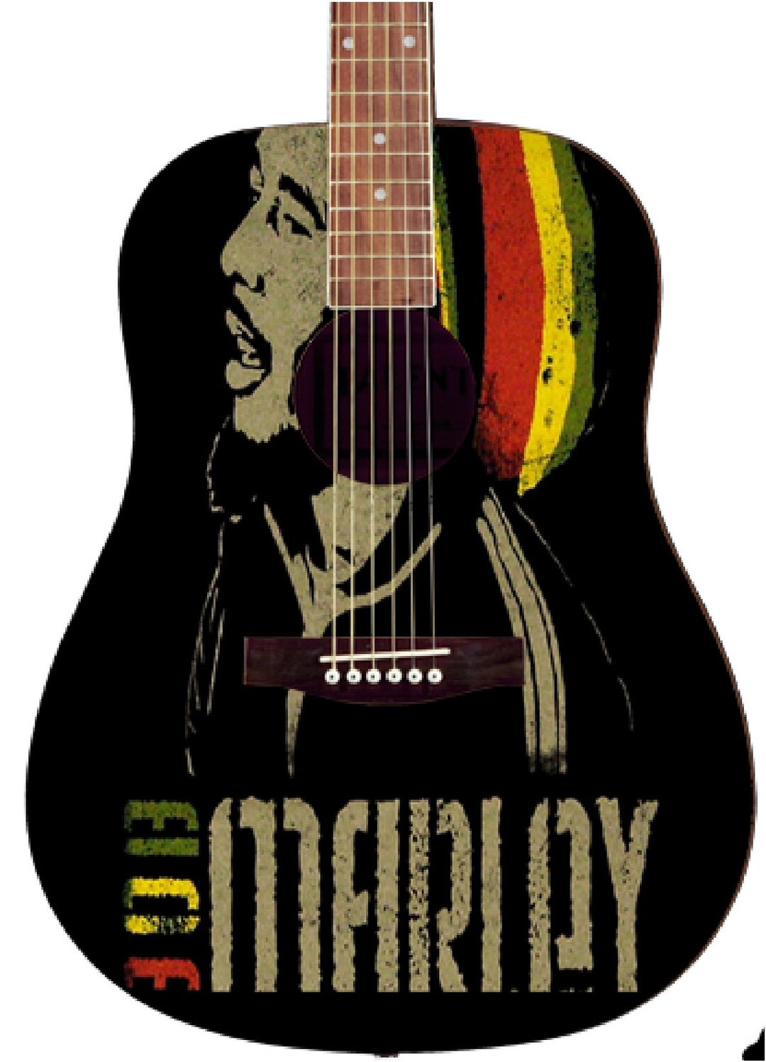 Bob Marley Custom Guitar - Etsy