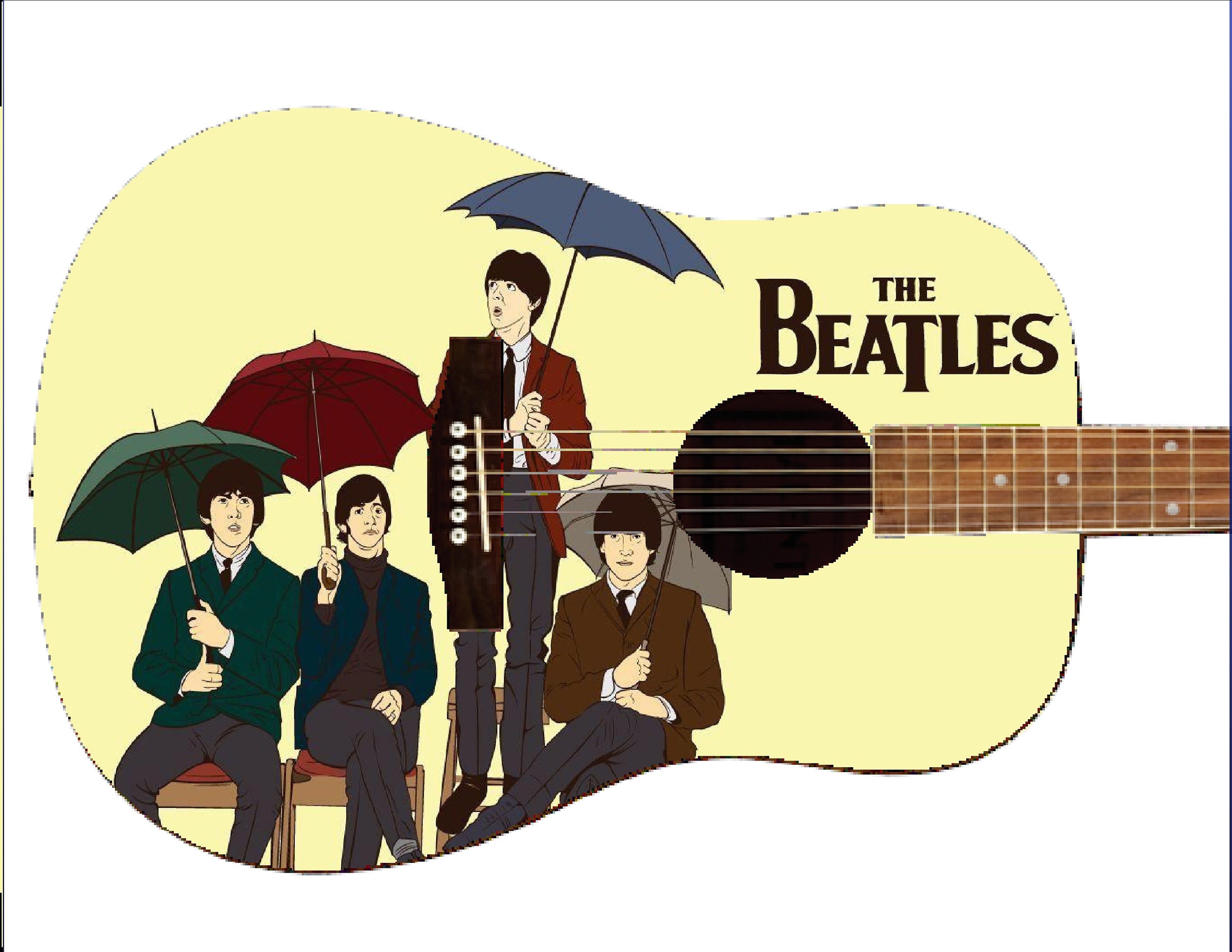Beatles Custom Guitar - Etsy