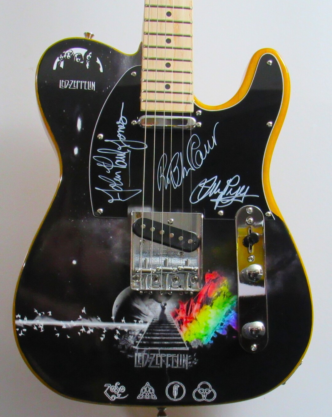 Led Zeppelin Autographed Custom Guitar - Etsy UK