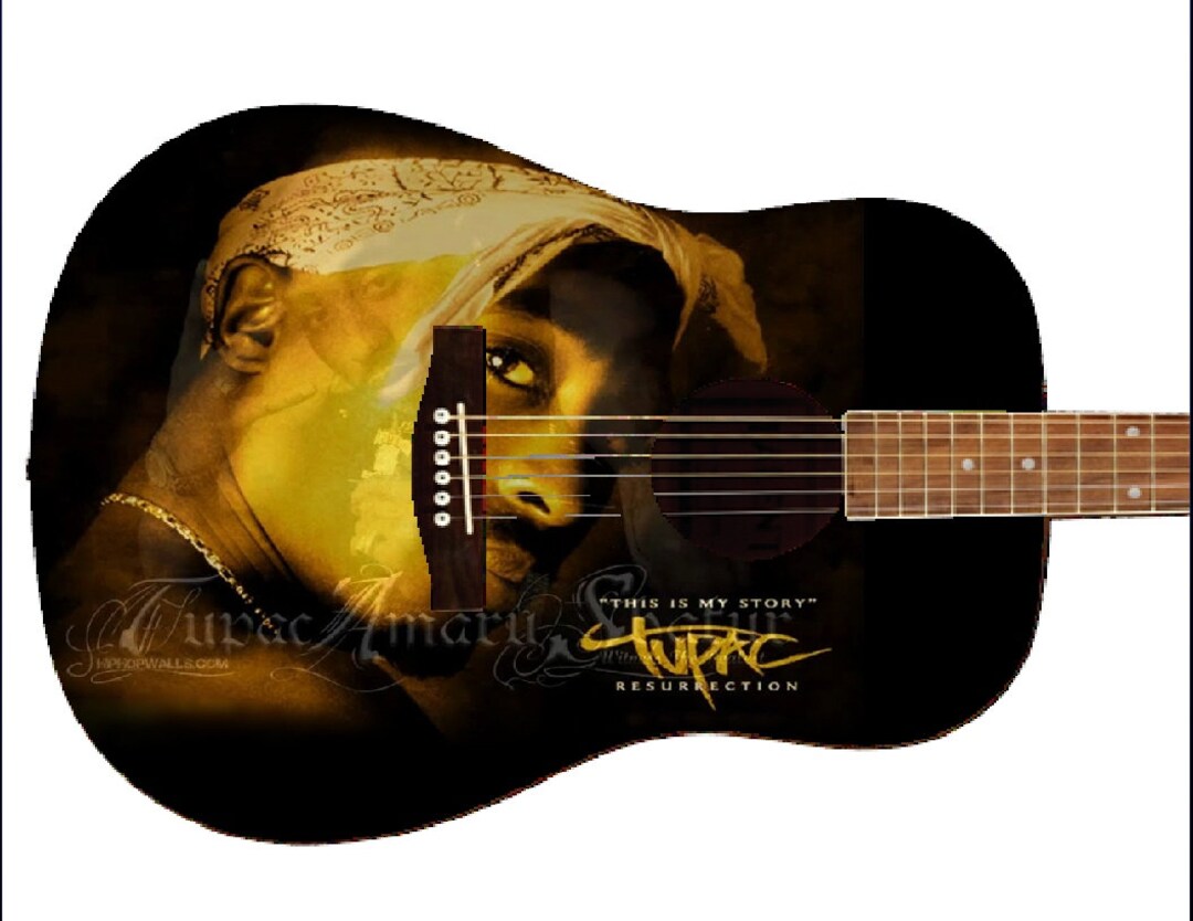 Tupac Shakur Custom Guitar - Etsy