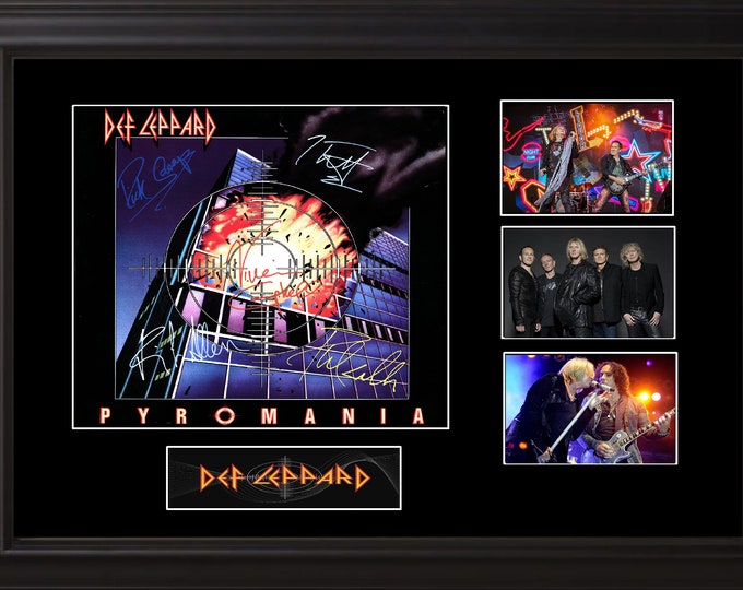 Def Leppard Autographed Lp "pyromania" - Etsy