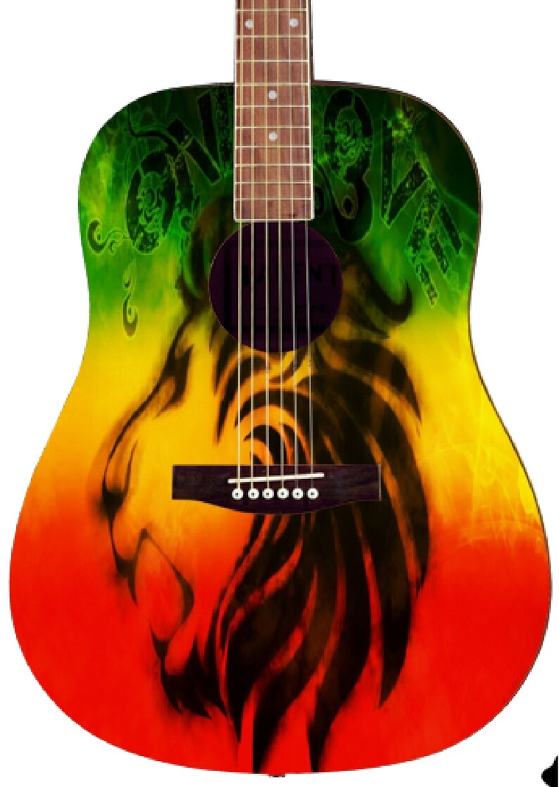 Rasta Custom Guitar - Etsy