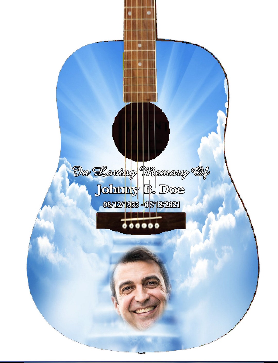 Custom Memorial Guitar - Etsy