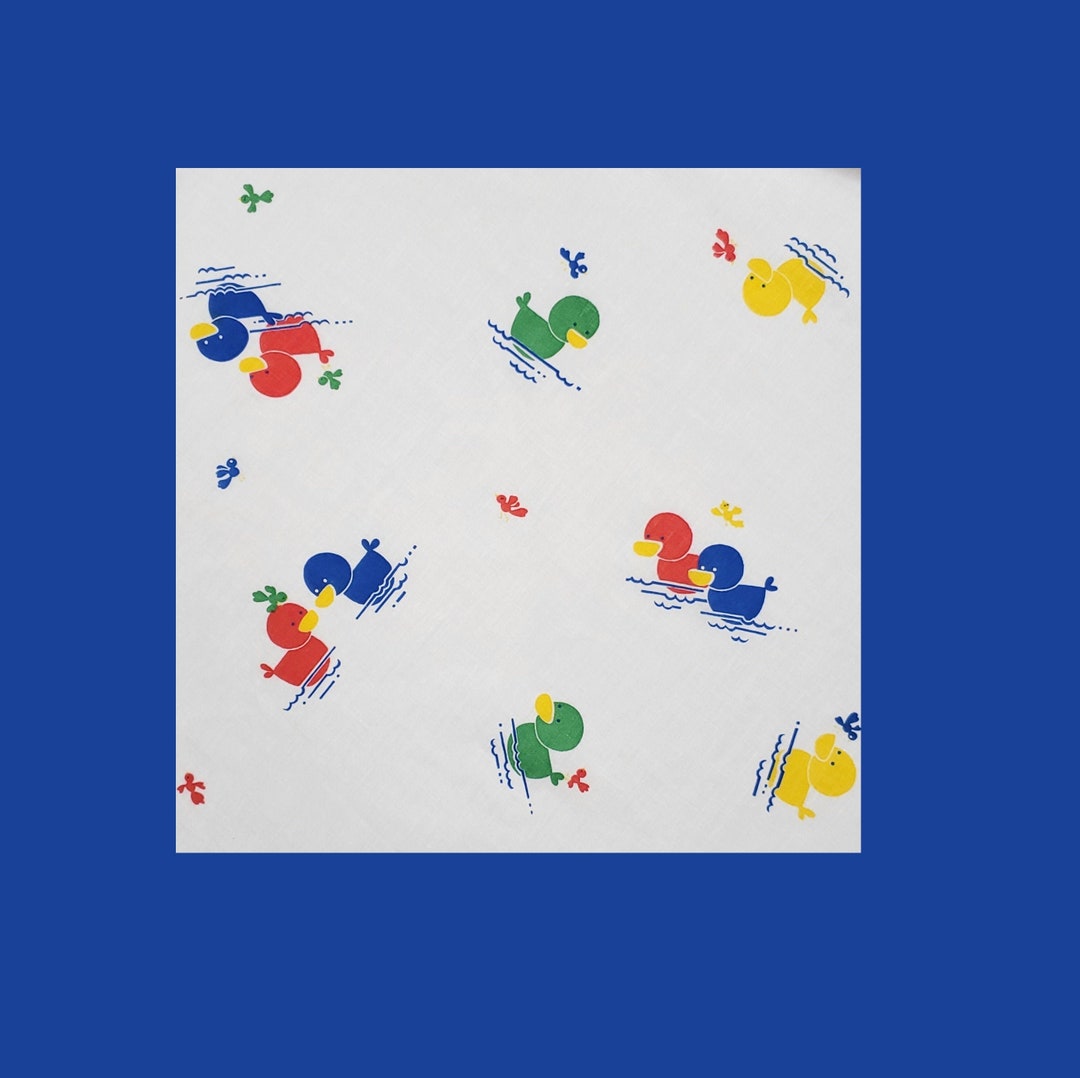 Dundee Ducks Sheet Pack N Play Yard Vintage 90s White Red Blue Green ...