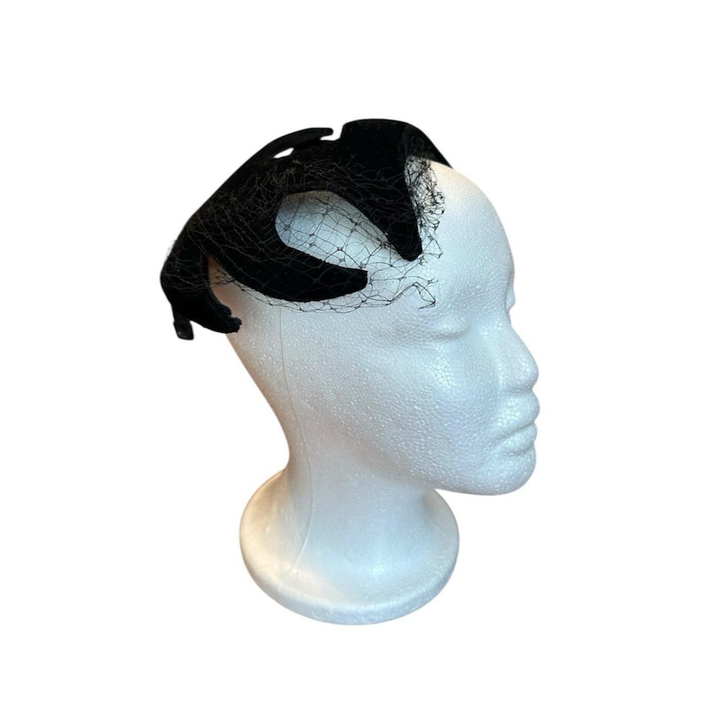 Black Fascinator 1950s - Etsy