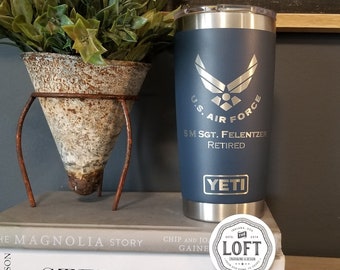 Engraved Military Yeti Tumbler Air Force Gift Deployment | Etsy