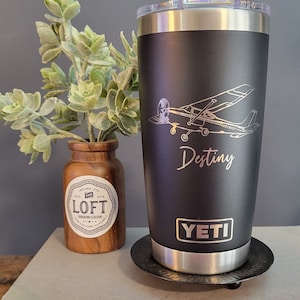 Personalized Engraved Yeti, Plane Lover, Personalized Yeti for Pilot ...
