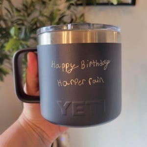 Personalized Engraved Yeti, Handwriting Engraved, Kid's Drawing, Child ...