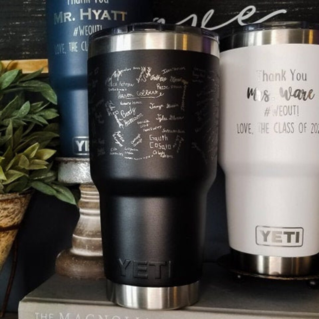 Signature Engraved Yeti Tumbler Custom Signature Mug Actual - Etsy