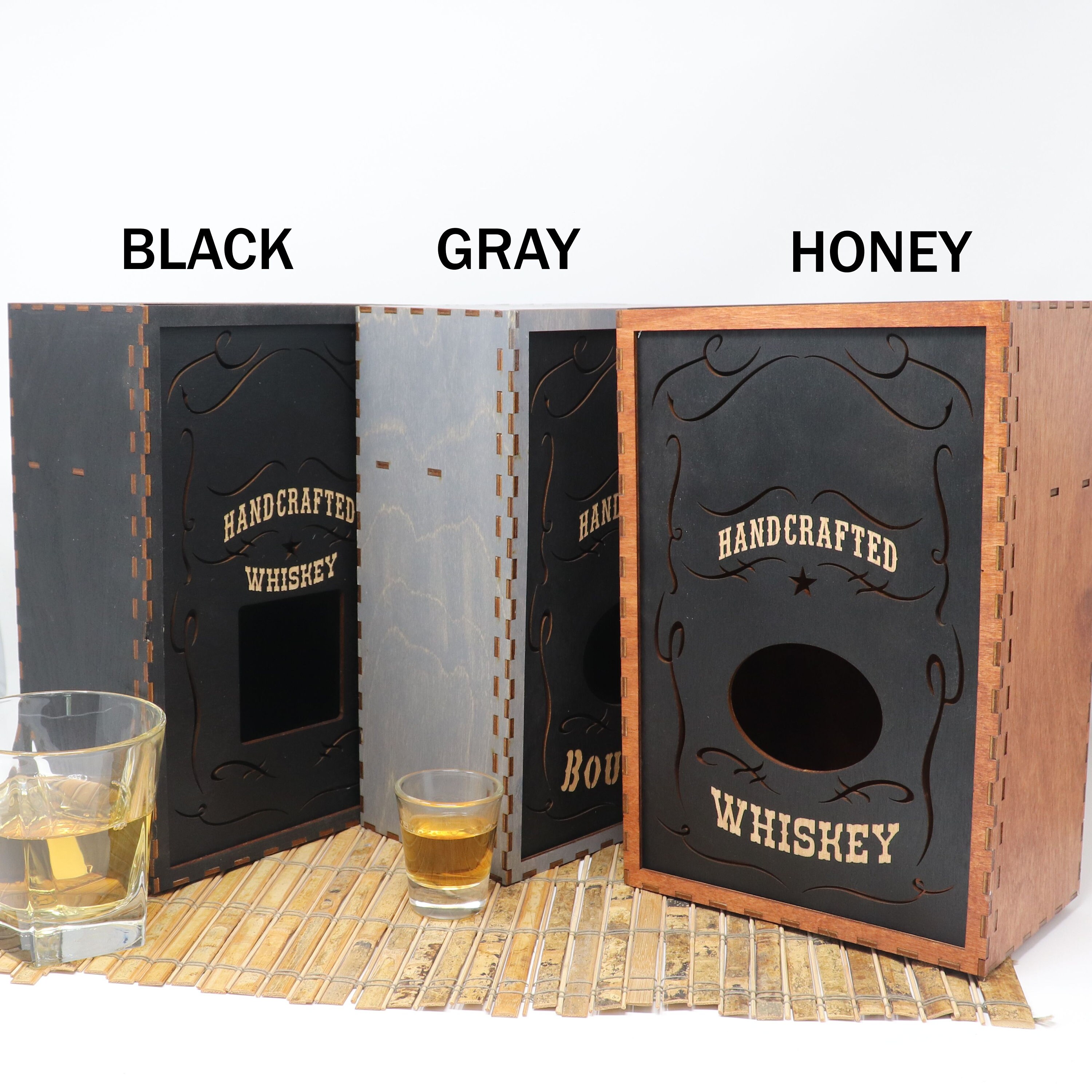 Whiskey Box, Whiskey Gift Box, Wooden Whiskey Box, Groom Gift, Bar ...