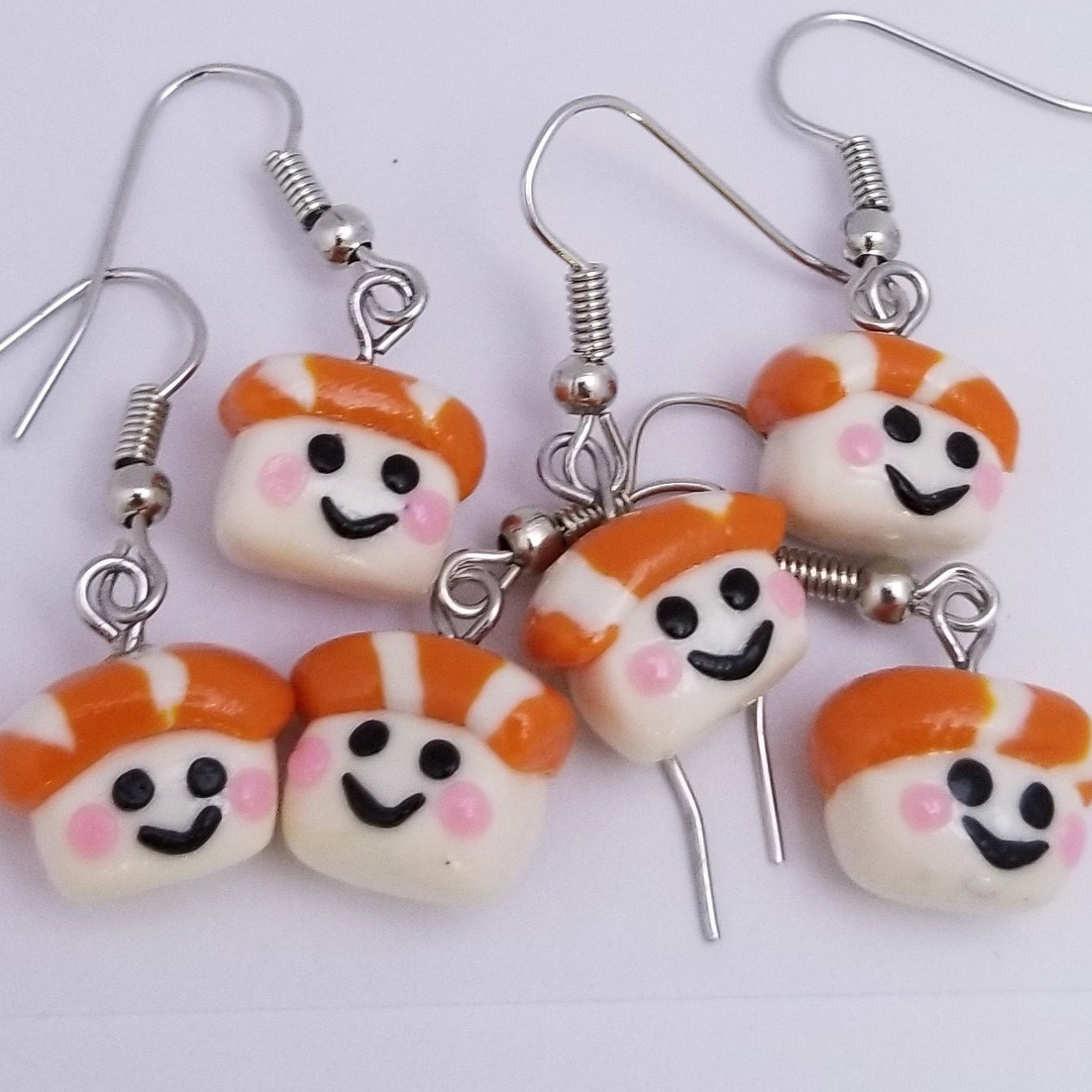 Pendientes de Sushi / Sake/Nigiri de Salmón - Etsy México