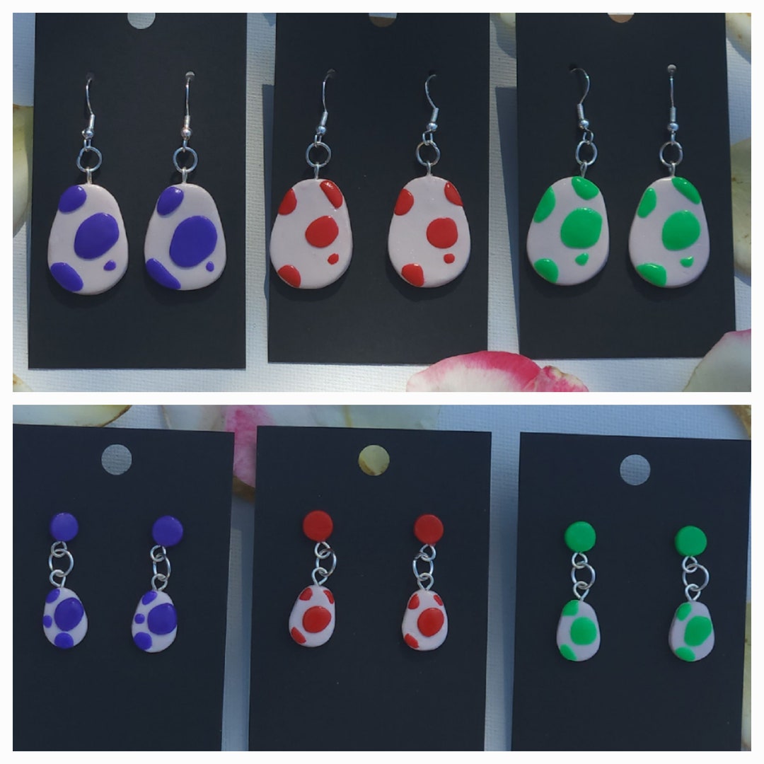 Dino Egg Earrings Inspired by Pokemon - Etsy