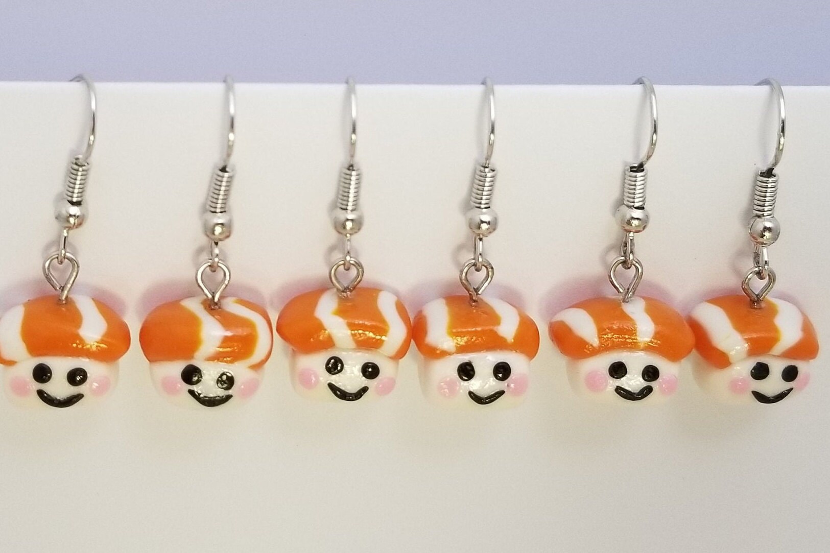 Pendientes de Sushi / Sake/Nigiri de Salmón - Etsy México