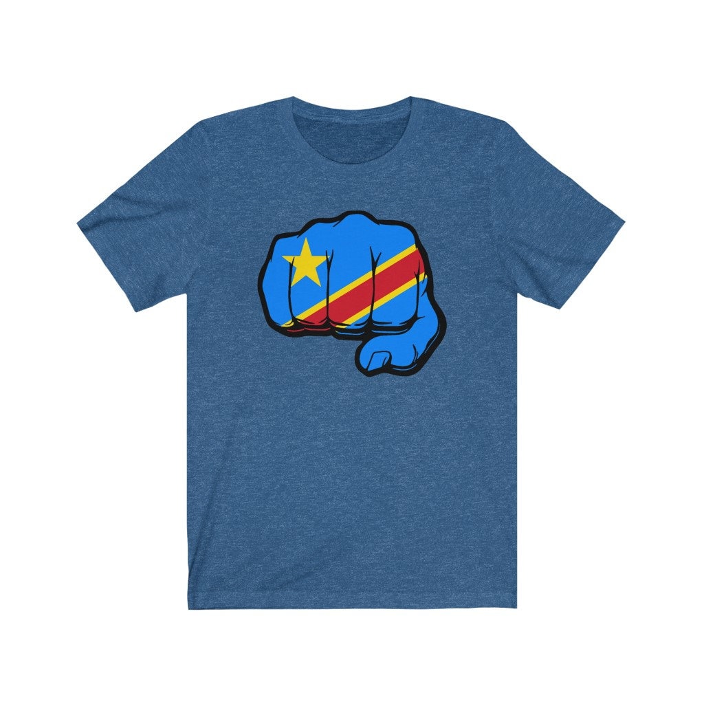 DRC Democratic Republic of the Congo Flag Fist Jersey T Shirt (unisex ...