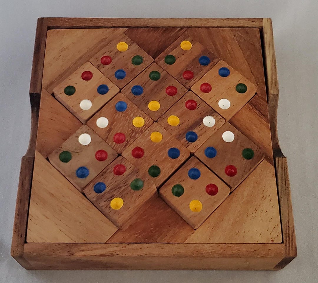 Wood Puzzle Color Match Squares - Etsy