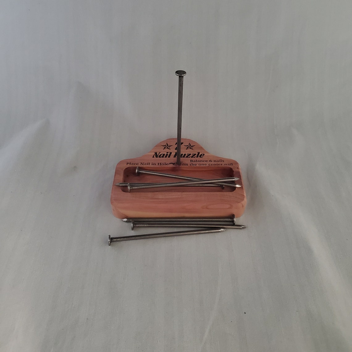 Wood Puzzle 7 Nail Puzzle | Etsy