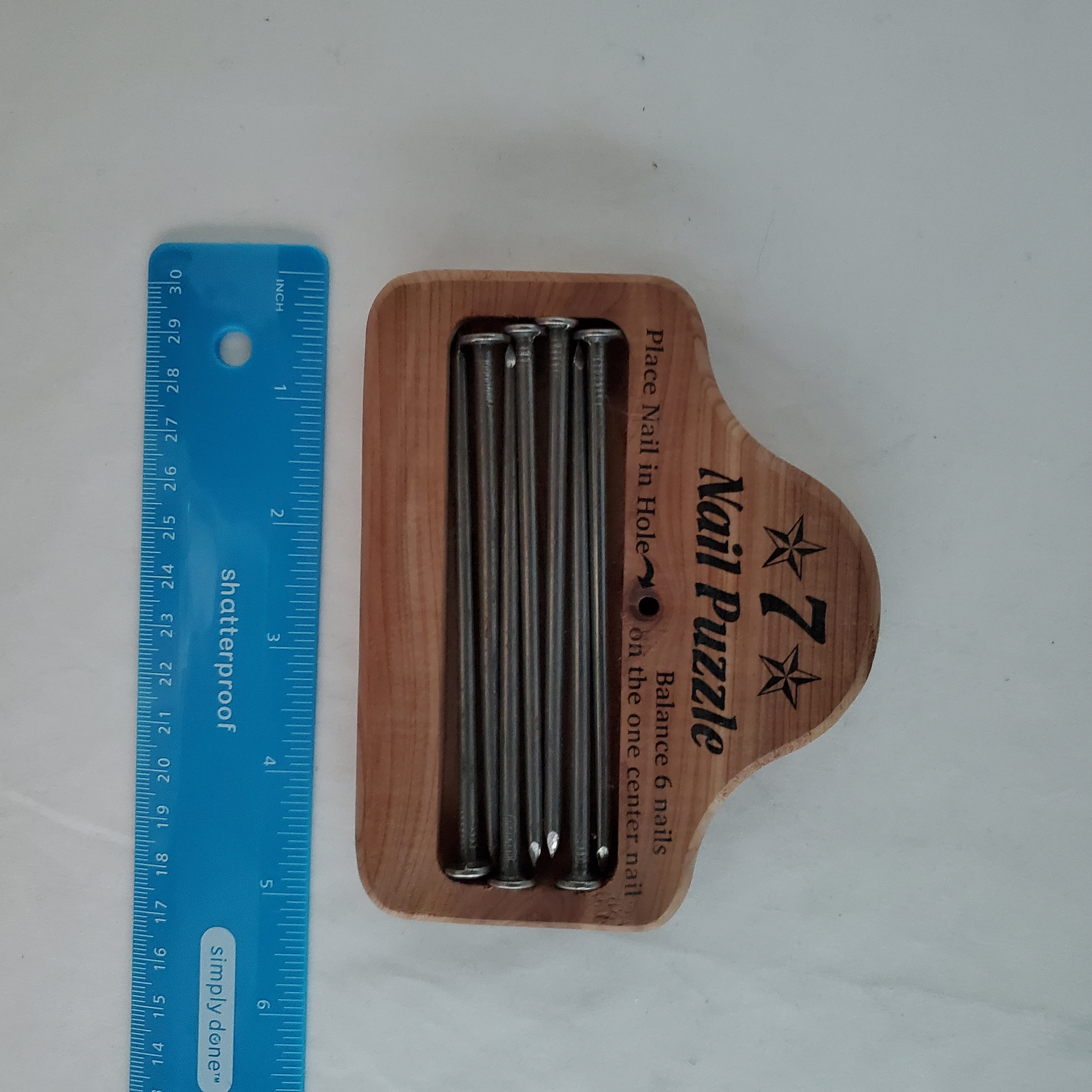 Wood Puzzle 7 Nail Puzzle | Etsy