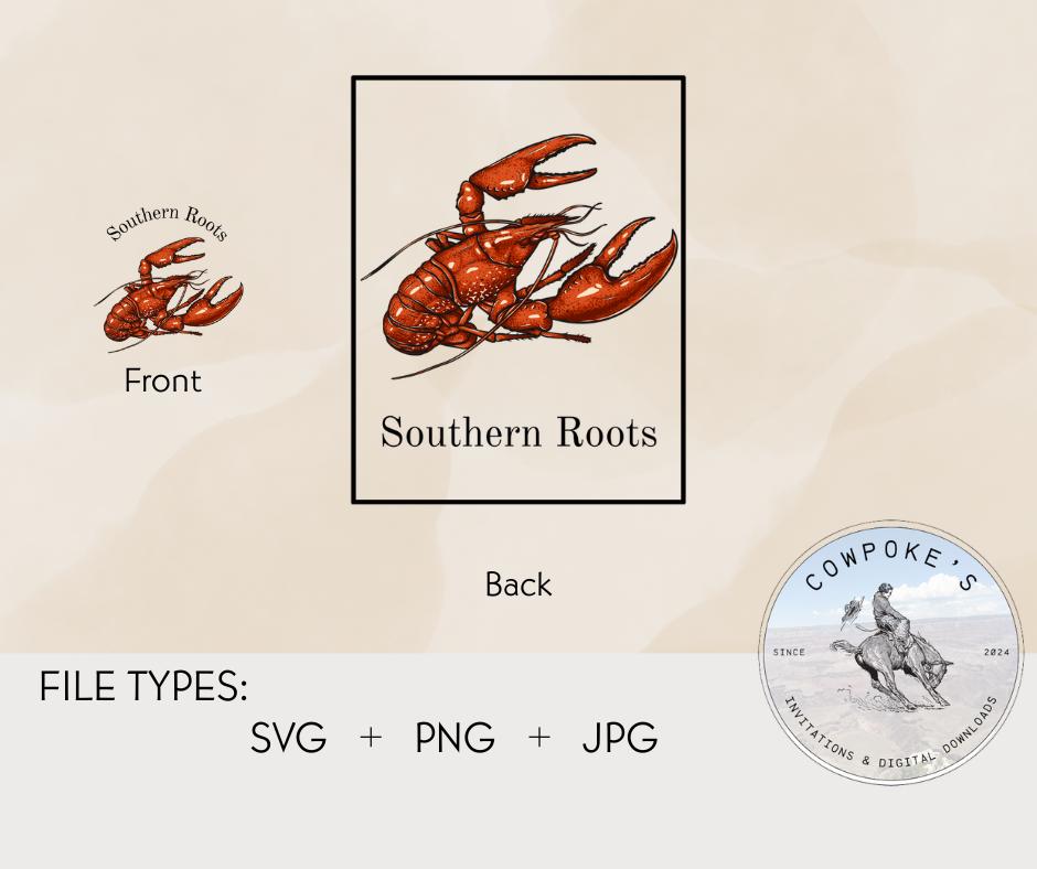 Southern Roots Crawfish SVG | Cajun and Southern Boil Design | Cricut ...