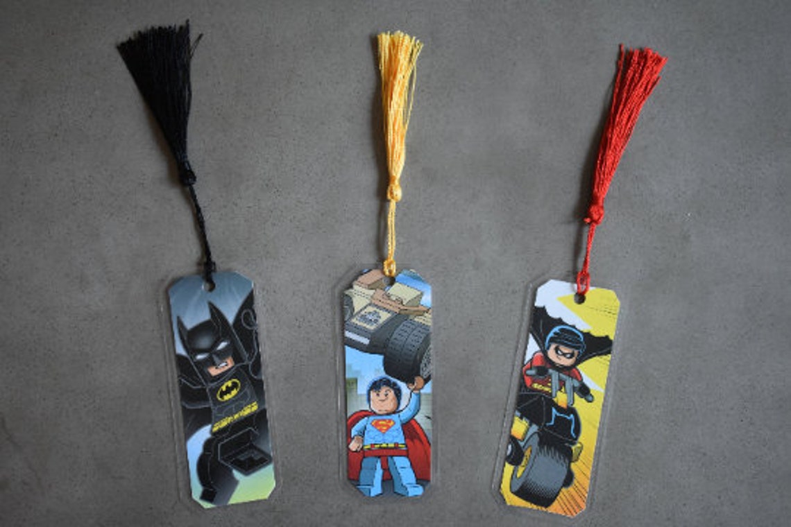 Lego DC Upcycled Comic Bookmarks - Etsy