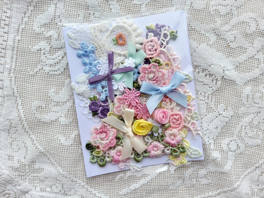 Set of Bows, Roses and 9 Snippets of Flower and Trim/appliques in Mixed ...