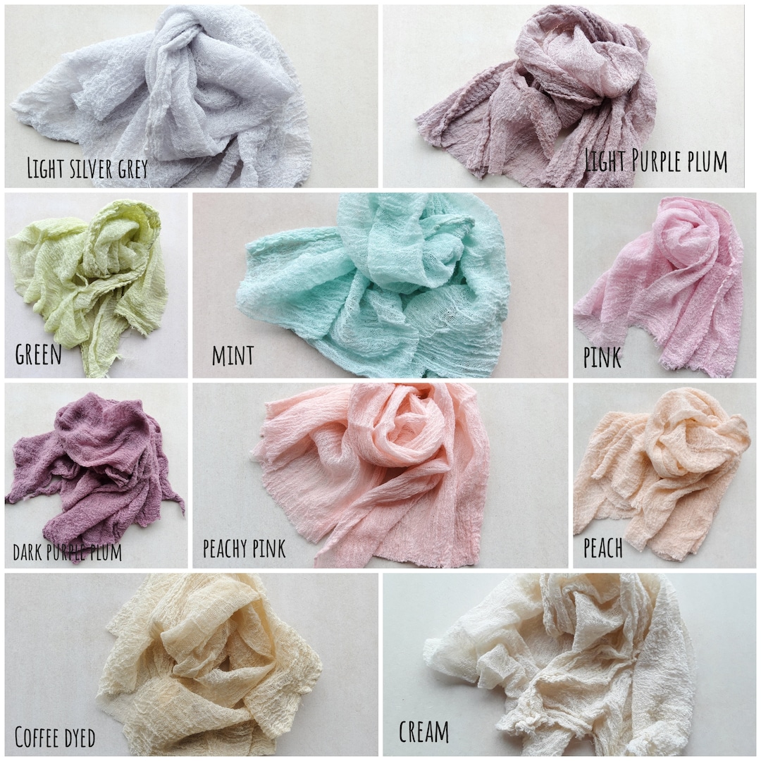 Hand Dyed and Natural Cream Cotton Cheesecloth, Scrim in Different ...