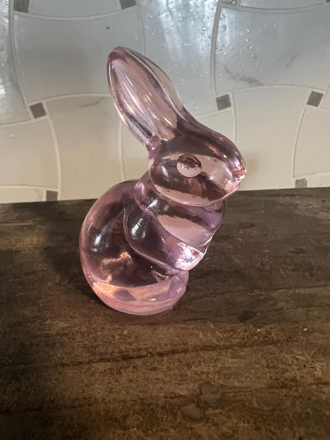 Vintage Pink Glass Fenton Bunny Rabbit - Etsy