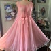 Vintage Pale Coral Pink Miss Elaine Dbl Chiffon Negligee Nightgown S-M ...