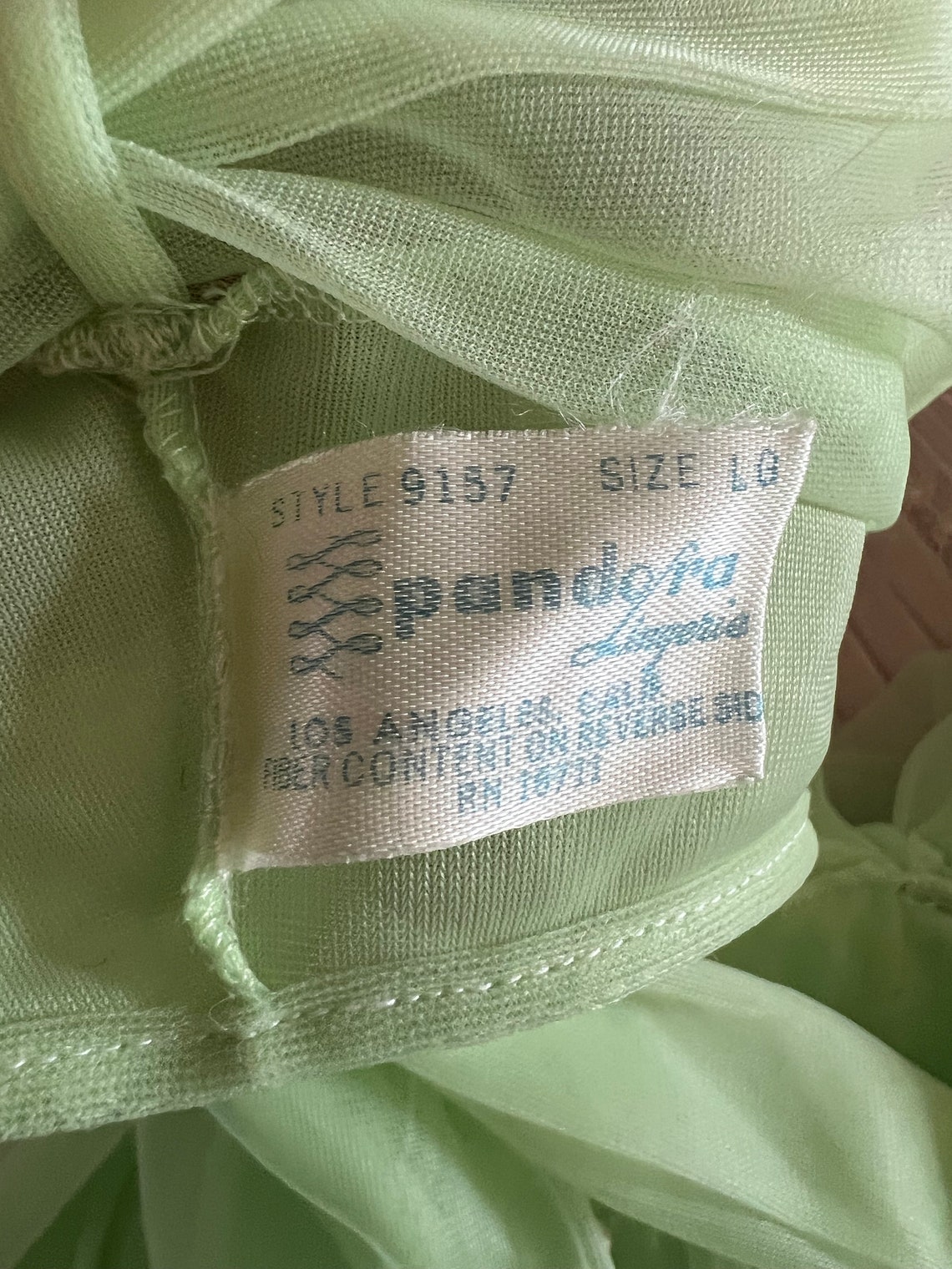 Vintage Lime Green Chiffon Pandora 60s Nightgown L - Etsy