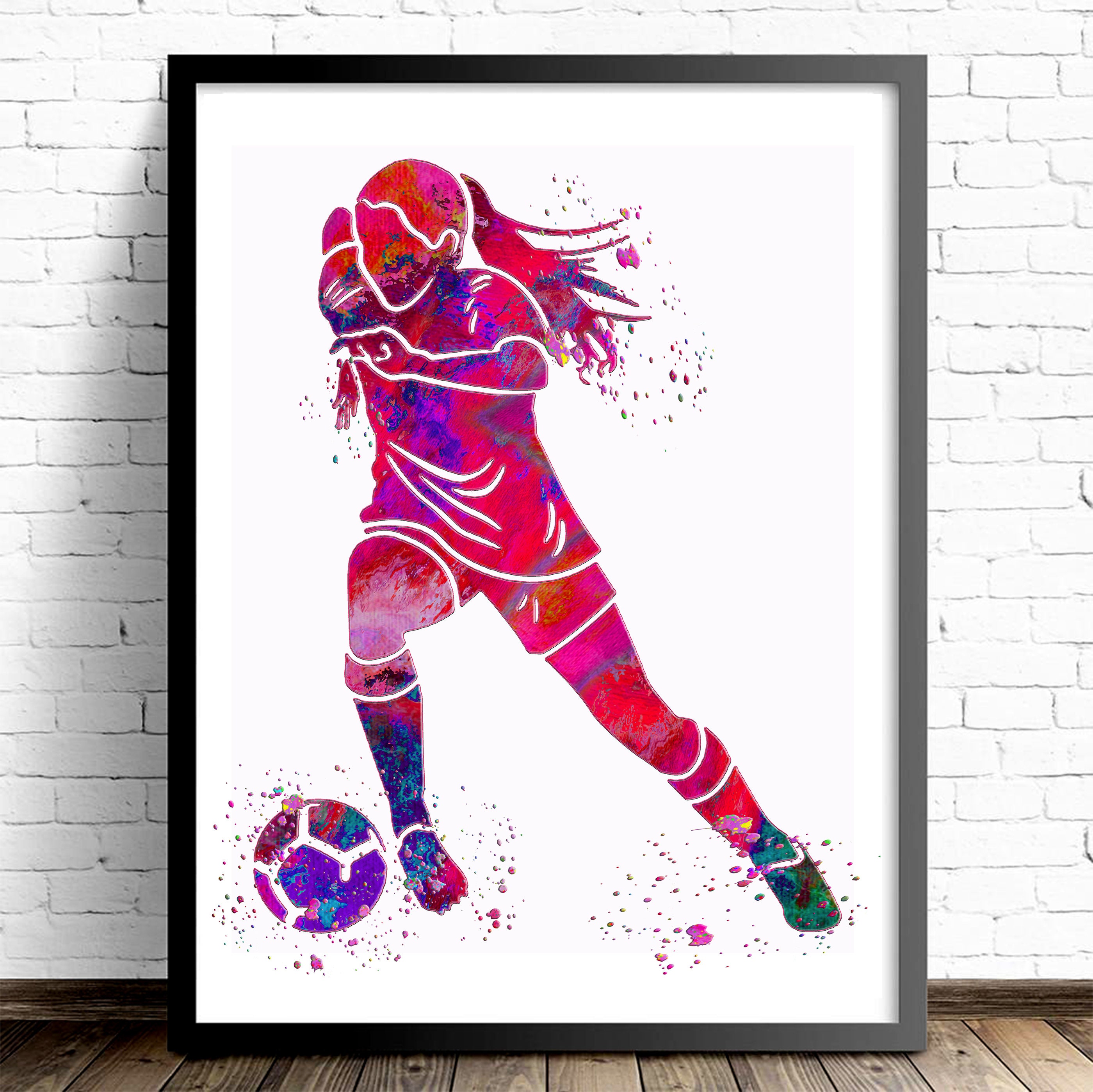 SOCCER GIRL Décor, Personalized Soccer Canvas Art for Girls, Handmade ...