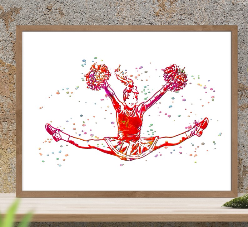 Cheerleader Gift, GYMNASTICS SPORTS, Gymnast Girl, Girls Room Décor ...