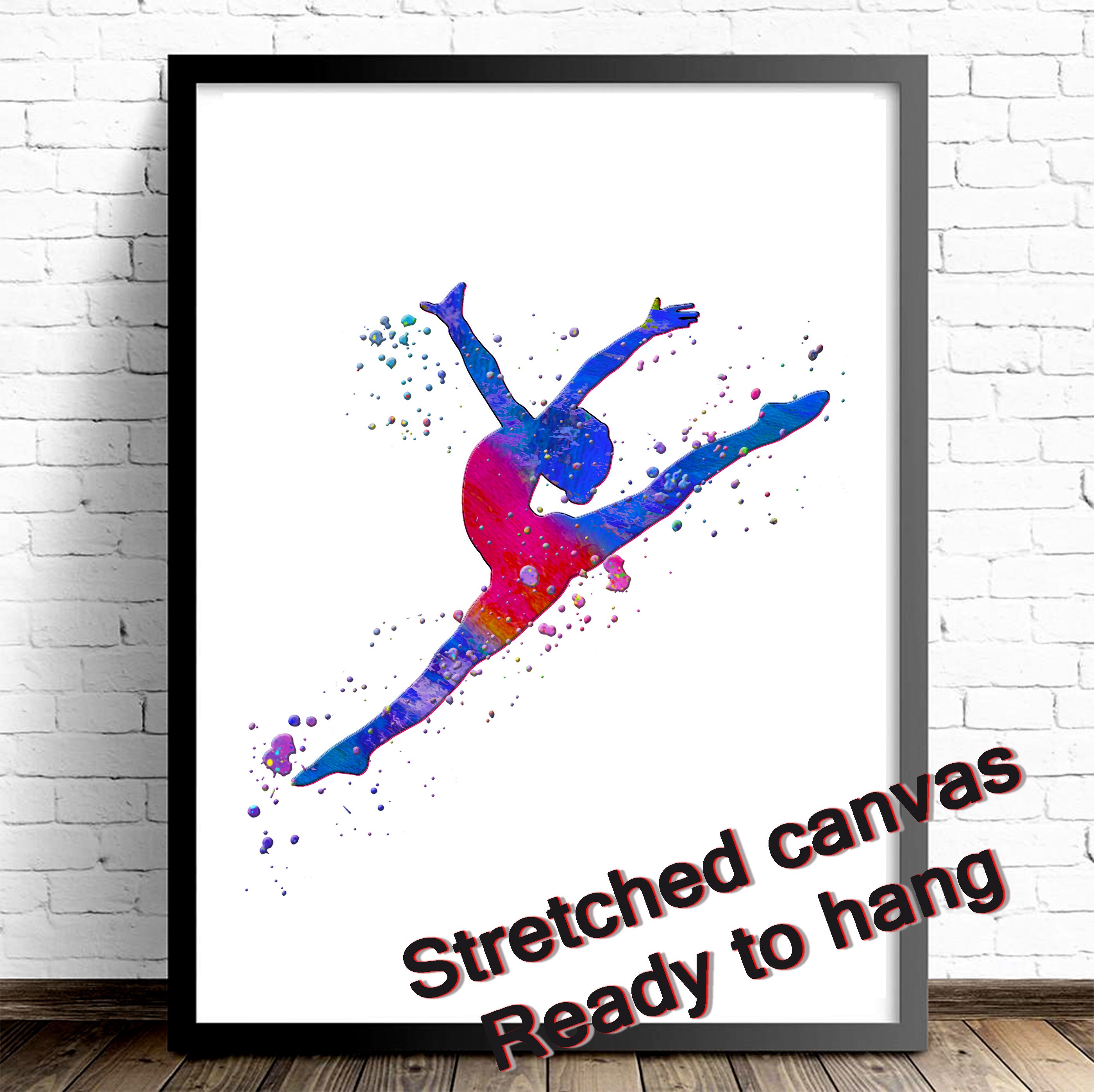 GYMANSTICS ARTISTIC FEMALE Poster Gymnast Watercolor Print Gymnast Girl ...