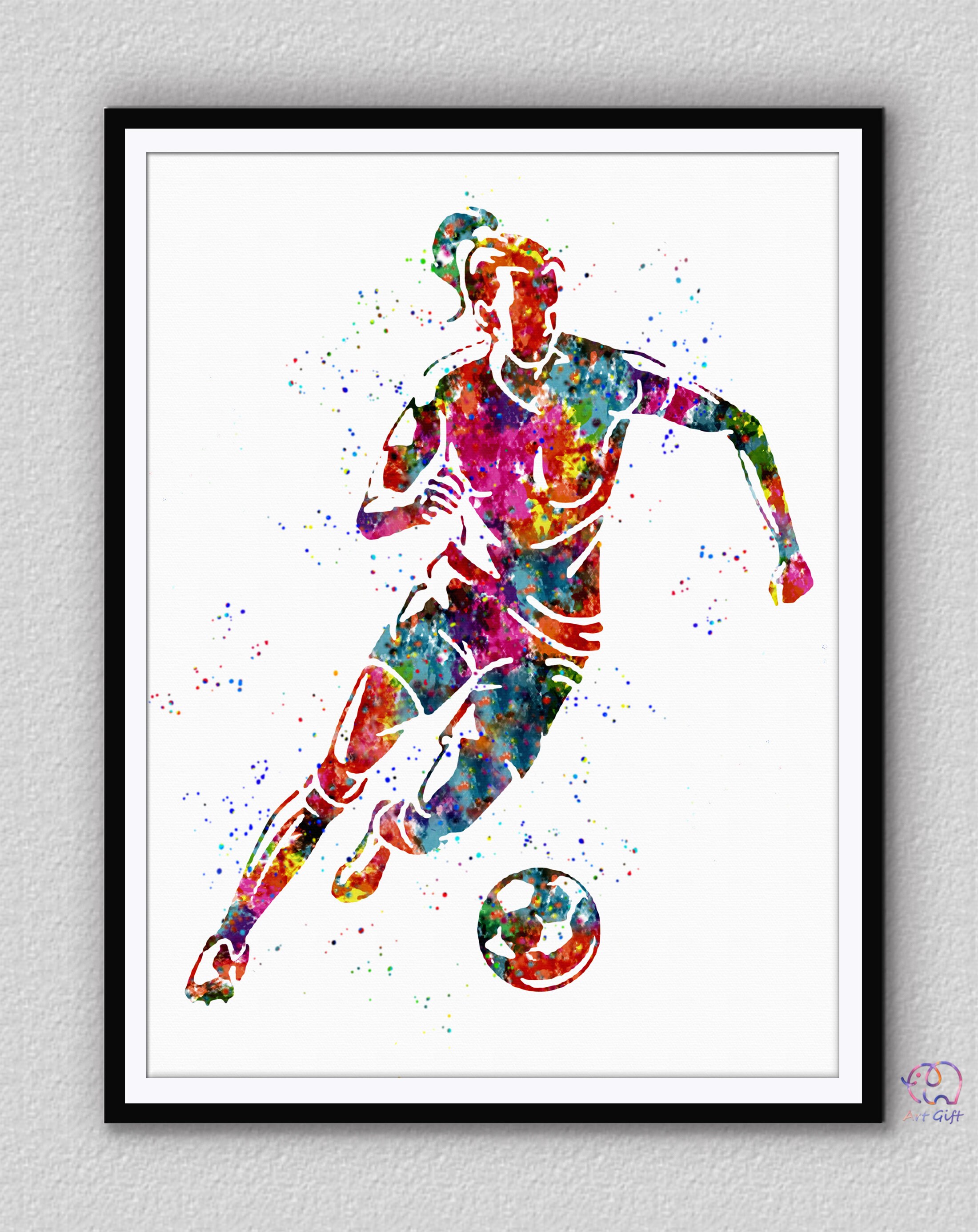 GIRLS SOCCER, SOCCER Décor, Personalized Soccer Canvas Art for Girls ...