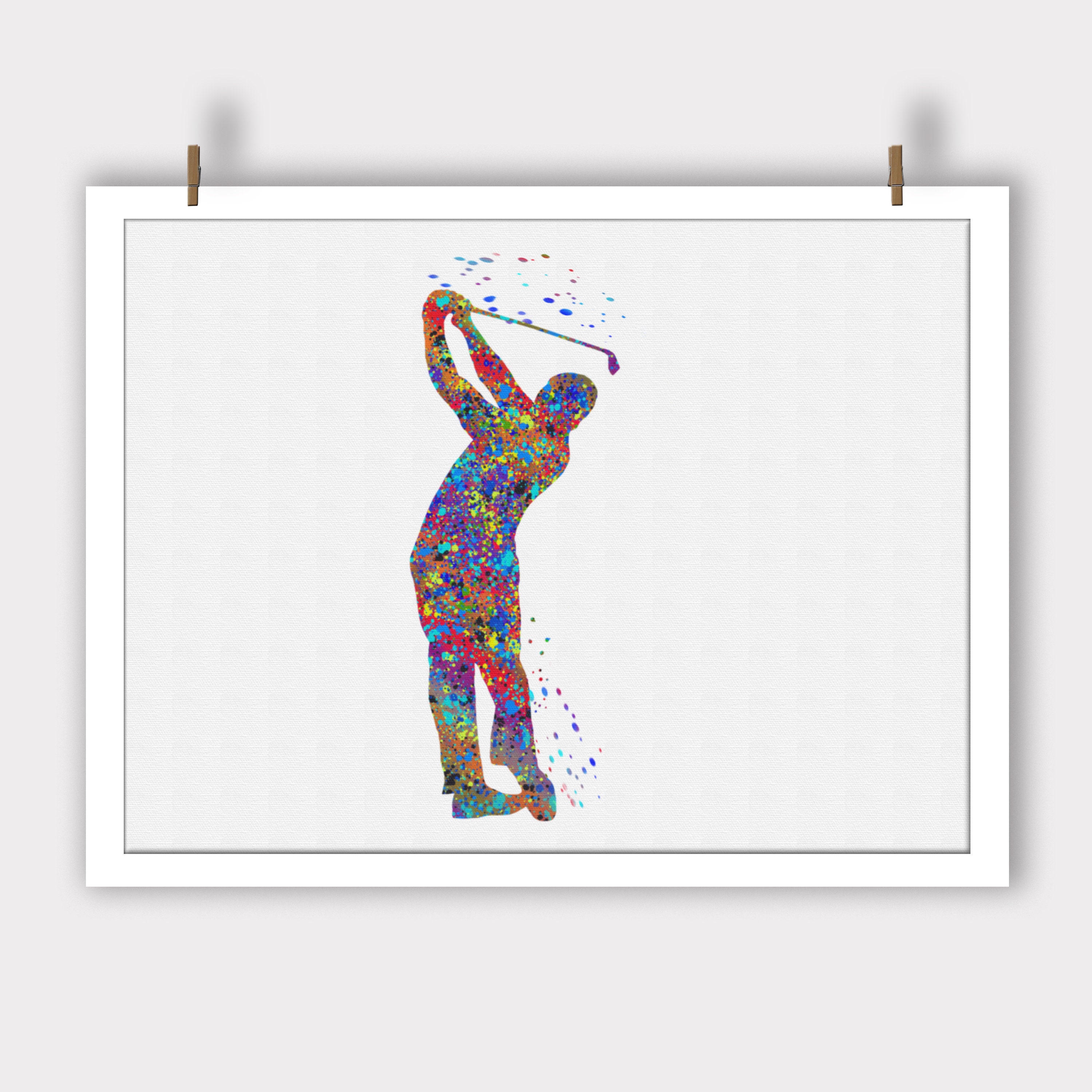 GOLF POSTER, GOLF Prints Wall Art, Printed Golf Posters, Sportsman ...