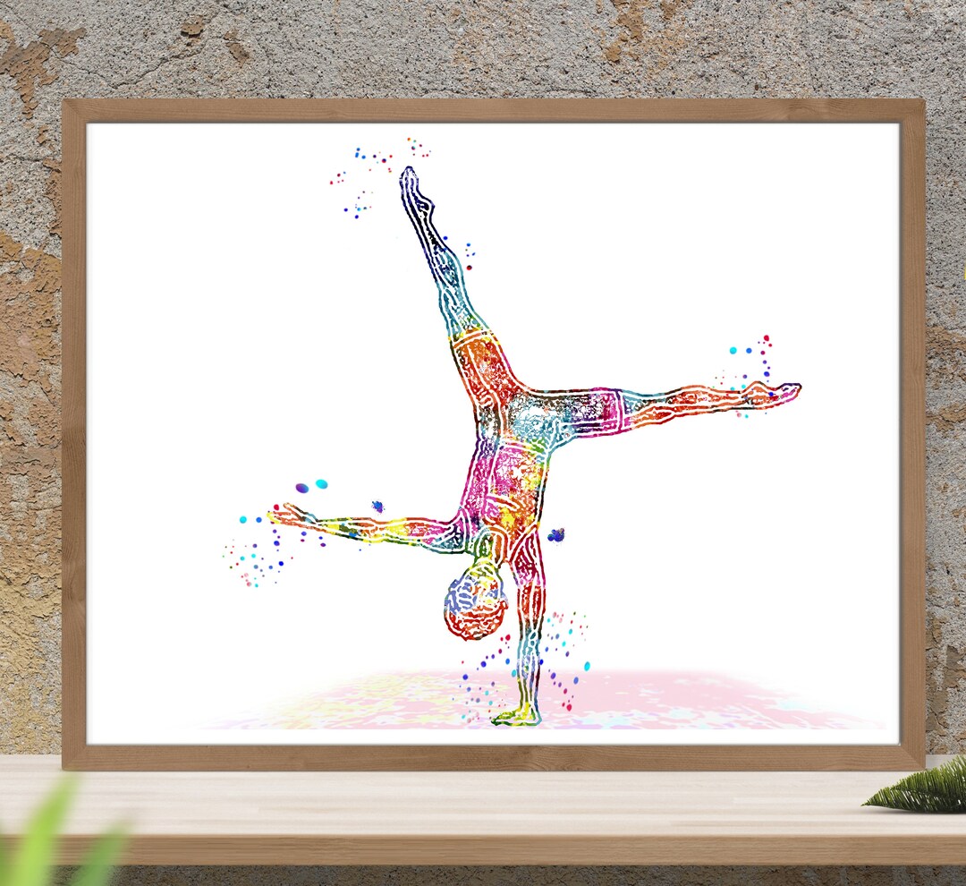 GYMNASTICS, GYMNAST BOY, Artwork for Boys Room Decoration Featuring ...