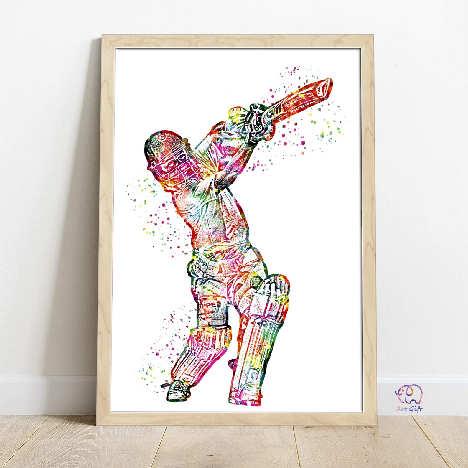 Girl Cricket Ball Poster Cricket Player Girl Watercolor Print Cricket ...