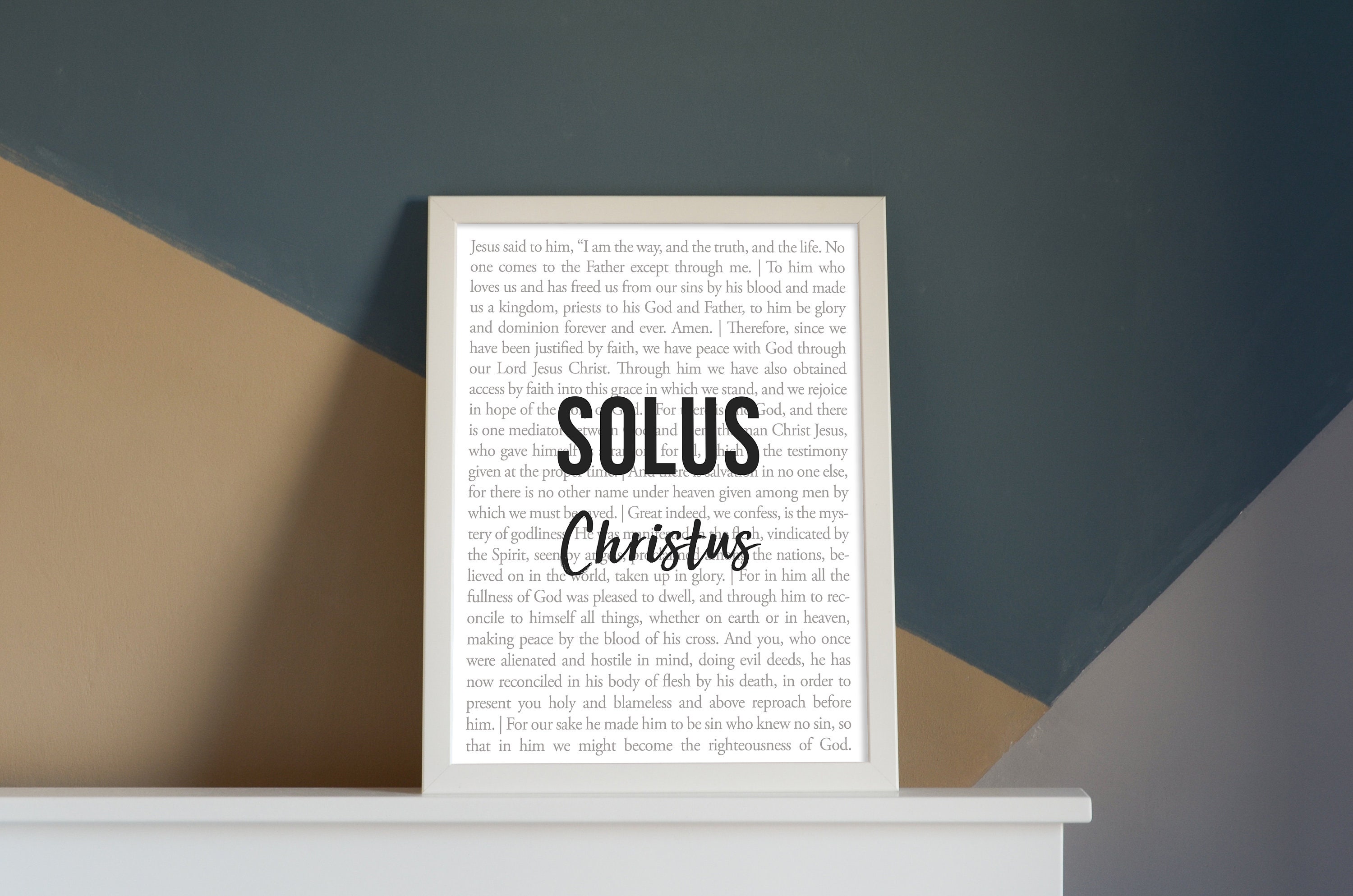 5 Solas Series Print Set / Scripture Art / Bible Verse Wall Decor ...