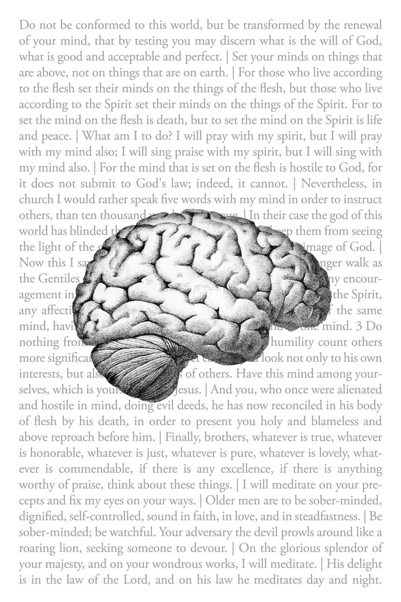 Verses on the Mind Poster / Scripture Art / Bible Verse Wall - Etsy
