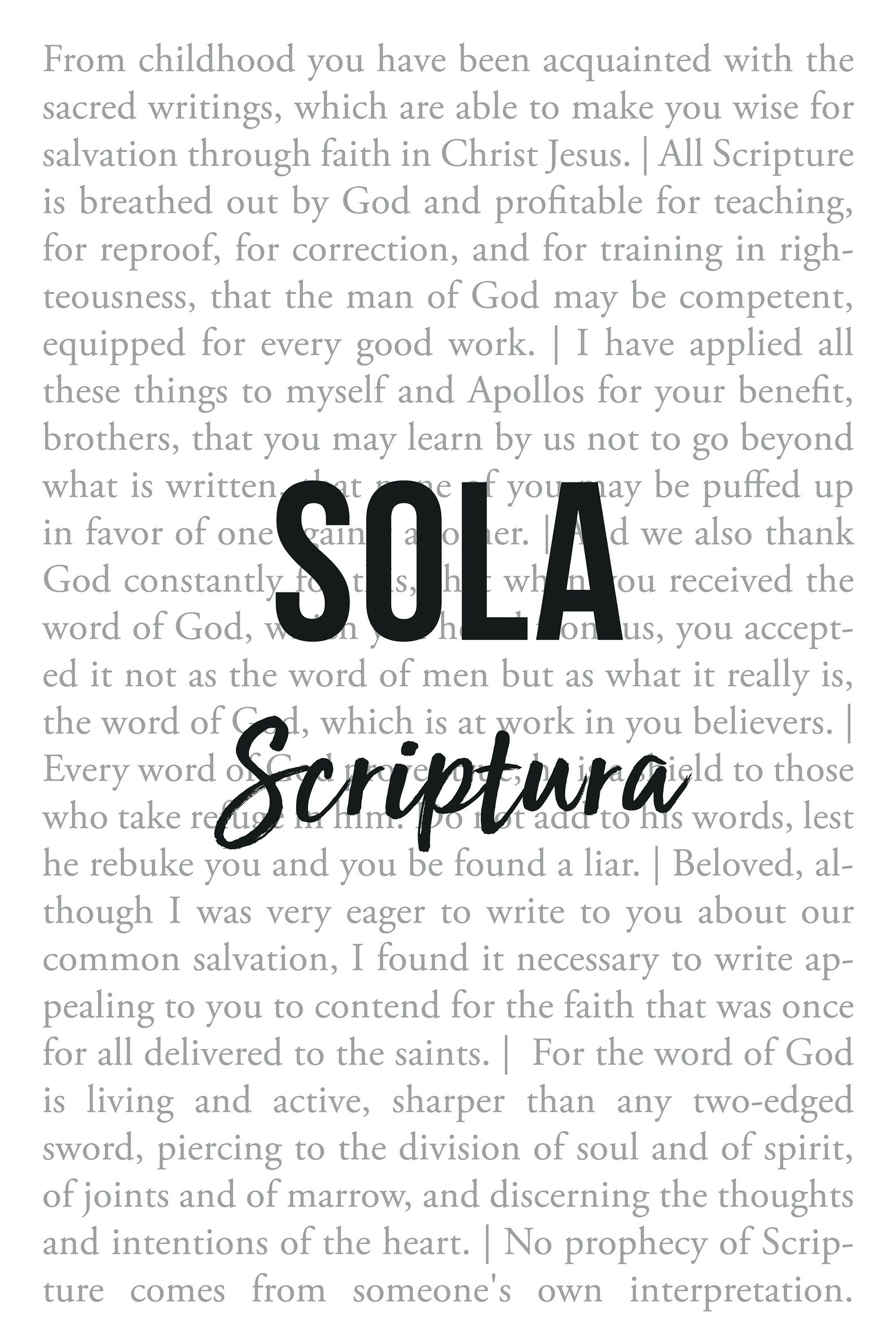 5 Solas Series Print Set / Scripture Art / Bible Verse Wall Decor ...